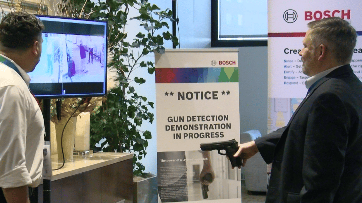 Gun and Gunshot Detection at Building Entry Points