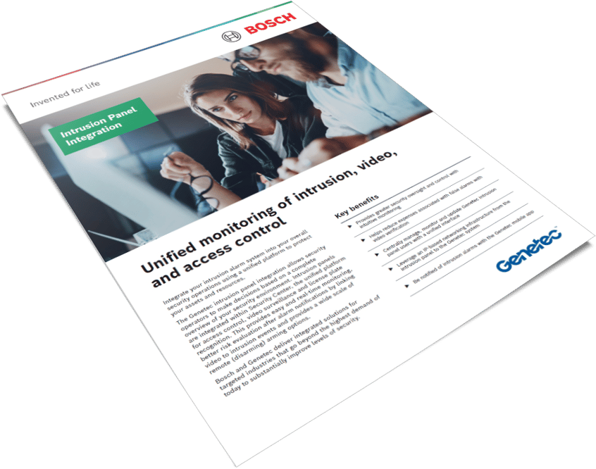Bosch Intrusion and Genetec Security Center: The Power of Unification