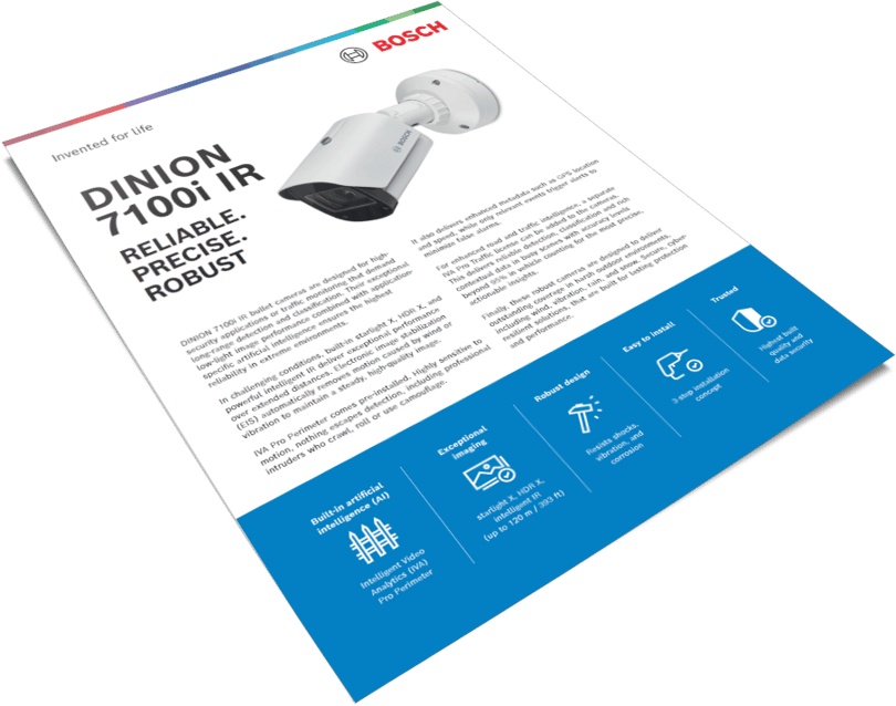 New Release: DINION 7100i IR bullet camera family