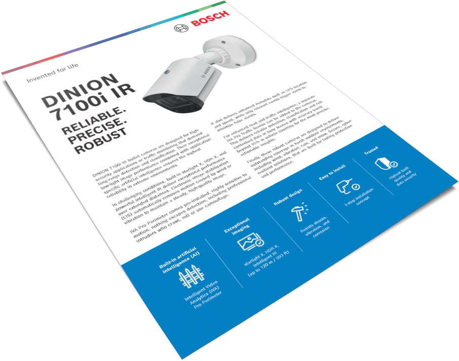 New Release: DINION 7100i IR bullet camera family