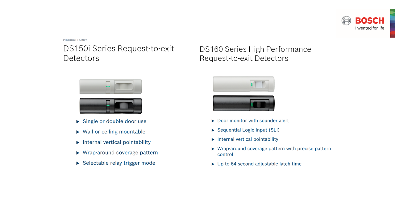 What is a Request to Exit (REX or RTE) Detector? Bosch DS150i and DS160 ...