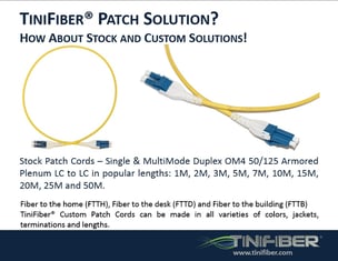 Small, Lightweight, Armored Fiber Optic Cable