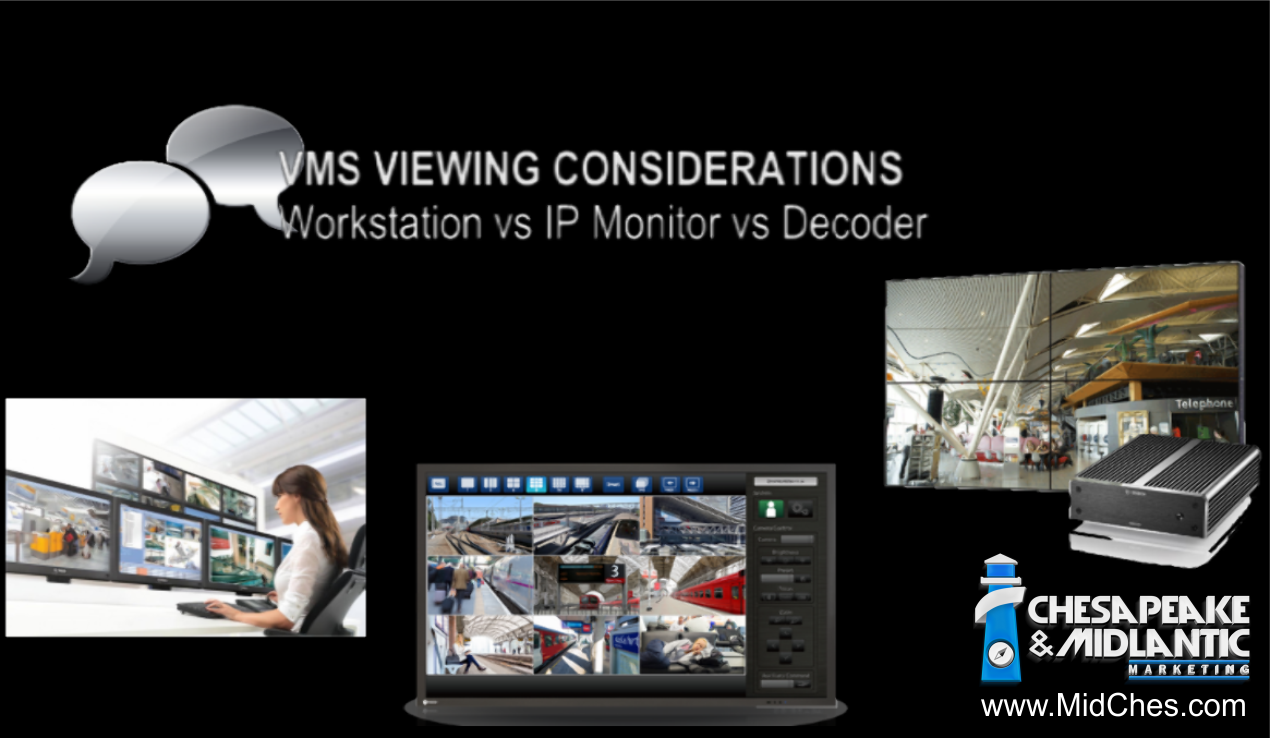 VMS Viewing Options: Workstation, IP Monitor, or Decoder