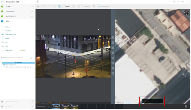 Target Geolocation Using Security Cameras and Map-Based VMS Software